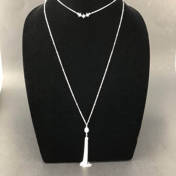 LC Lauren Conrad | Jewelry | Lc Lauren Conrad Necklace Long Silver Tone ...